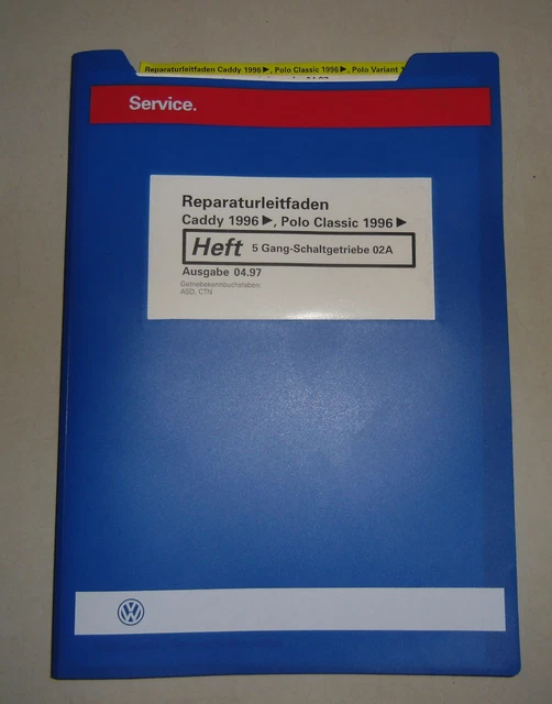 WERKSTATTHANDB VW CADDY 9KV / Polo 6N 5 Rayon Commutation Équipement ...