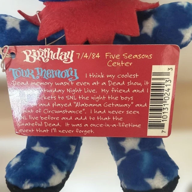 VINTAGE ANNÉES 90 Grateful Dead Bear Uncle Sam Stars And Stripes ...