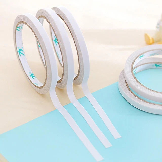 DOUBLE SIDED CLEAR Sticky Tape Diy Strong Craft Adhesive 10mm / Cotton ...