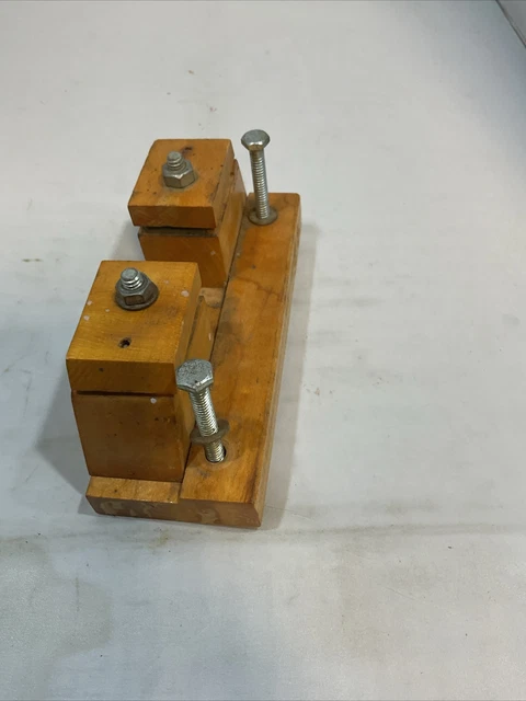 VINTAGE CARL GOLDBERG Hard Wood Maple Engine Test Stand For Rc Nitro ...