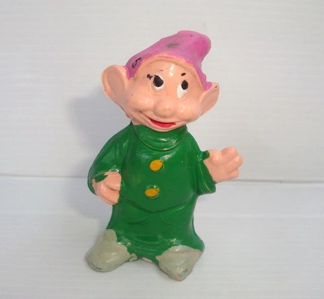 FIGURINE ANCIENNE JIM Blanche neige vintage Snow White : nain Simplet ...