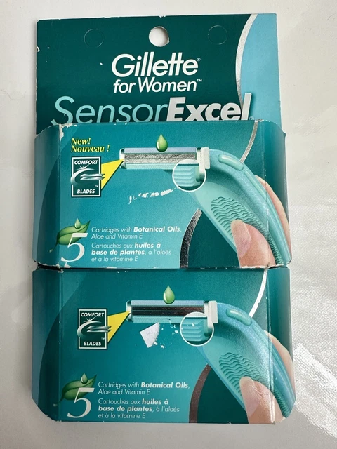 GILLETTE SENSOR EXCEL WOMEN'S Shaver Razor Blade Refill 10 Cartridges ...