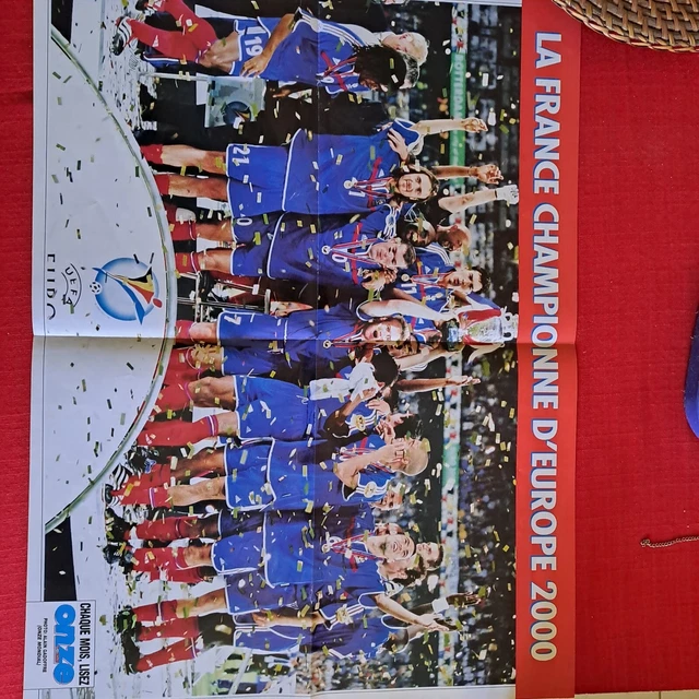 POSTER ONZE MONDIAL La France Championne D Europe 2000 EUR 1,00 ...