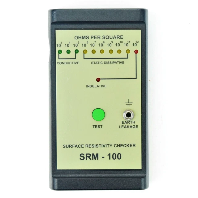 SURFACE RESISTIVITY CHECKER ESD Test Meter 10³ to 10¹² Ohms per square ...
