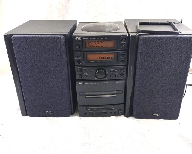 SISTEMA ESTÉREO DE microcomponente de cuatro piezas JVC UX-1 AM/FM CD ...