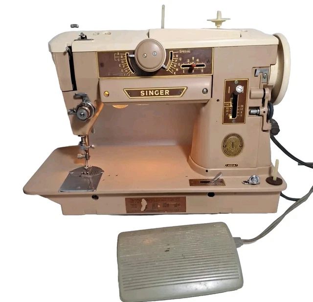 SINGER 401-A SLANT-O-MATIC Sewing Machine Vintage Heavy Duty ...