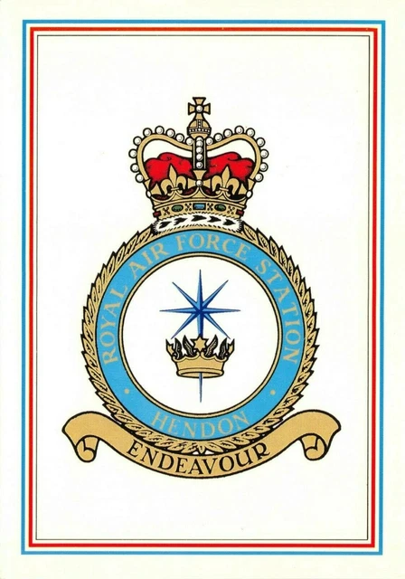 POSTCARD RAF ROYAL Air Force Station HENDON Crest Badge No.10 NEW £3.05 ...