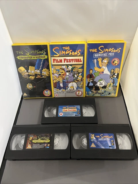 VHS THE SIMPSON Bundle- Treehouse Of Horror, Film Festival & Backstage ...