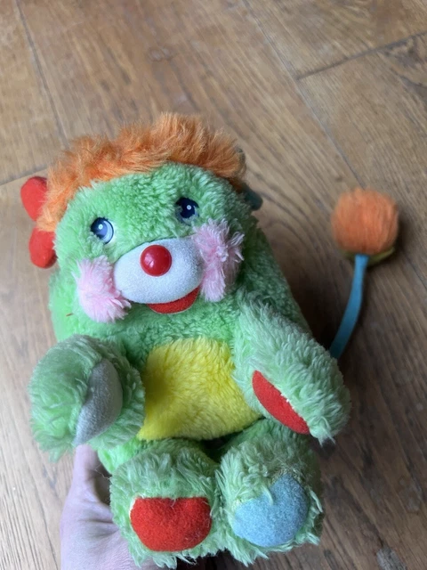 VINTAGE MATTEL 1980'S Popples Putter Popple Soft Plush Toy Green Orange ...