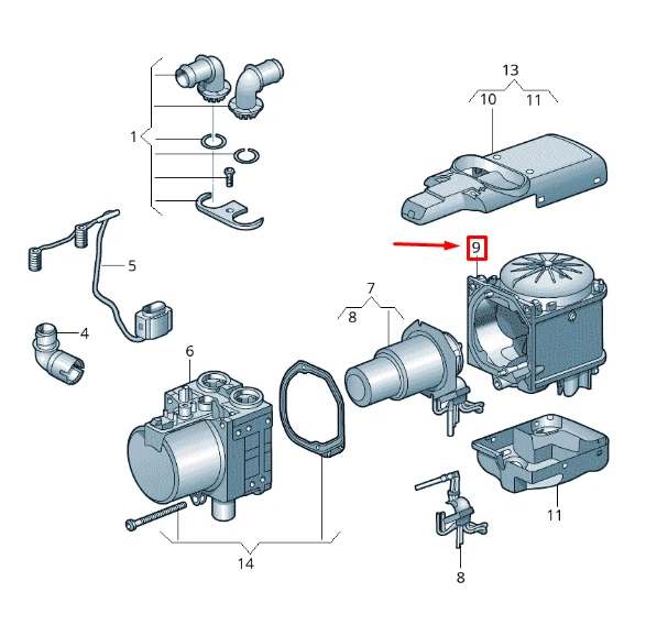 VOLKSWAGEN CADDY 2K MK3 Auxiliary Heater Fan Control Unit 1K0815020R ...