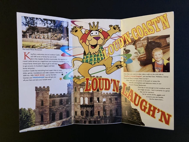 LOUDOUN CASTLE THEME Park Map Leaflet 2000. Scotland. Fairground ...