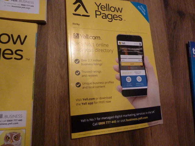 YELLOW PAGES INCLUDING final edition + thomson local all Derby £5.91 ...