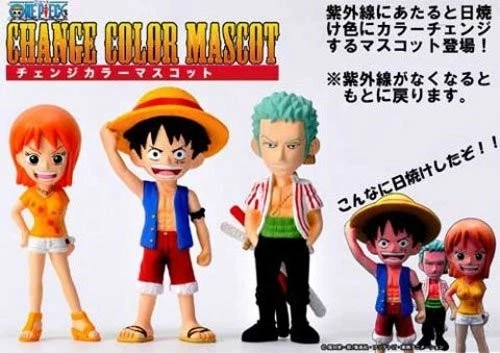 MEGAHOUSE 2010 ONE Piece Change Color Mascot Complete Set Luffy Nami ...