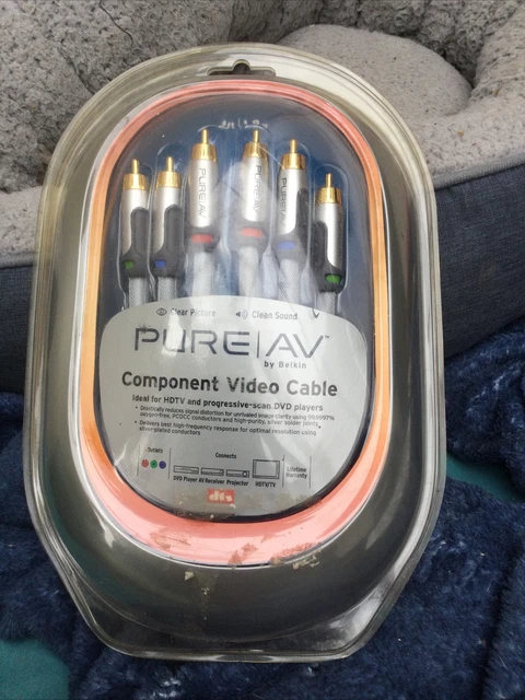 BELKIN PURE AV Component Video Cable Brand New 4ft (1.2m) $20.00 ...