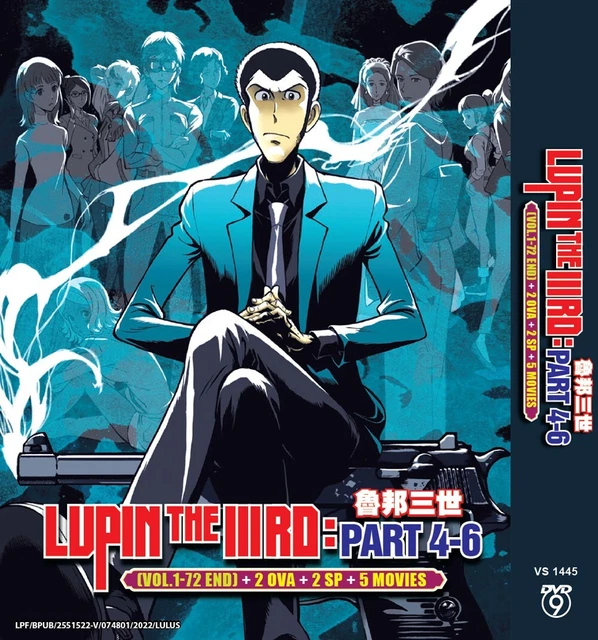 LUPIN THE THIRD: Part 4-6 Vol.1-72 End + 2Ova +2Sp + 5Movie Anime Dvd ...