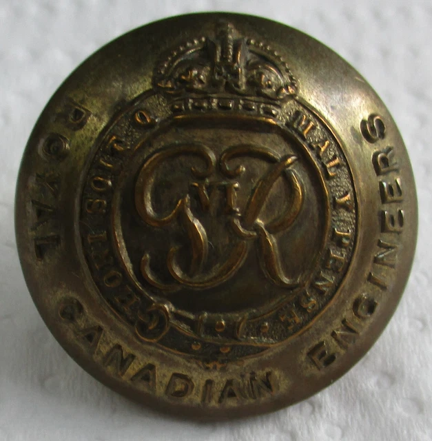 WW2 ARMY:&ROYAL CANADIAN ENGINEERS BRASS BUTTON" (Large, 26mm, Canada ...