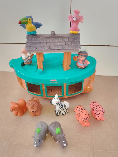 FISHER PRICE LITTLE People's opening Noah's ark with Mr + Mrs + 9 ...