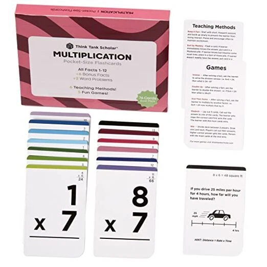 FLASH CARDS (150 Facts) Times Tables Flashcards - All Facts 1 ...