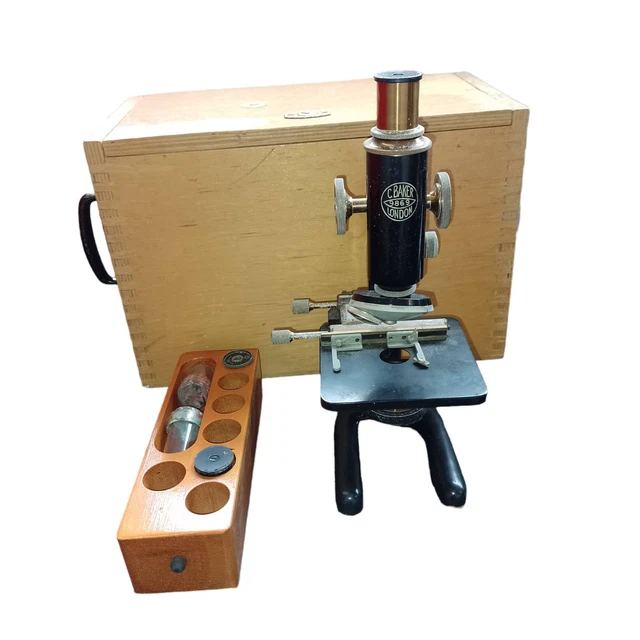 C. BAKER LONDON Microscope 9869 In Original Wooden Box £24.99 - PicClick UK