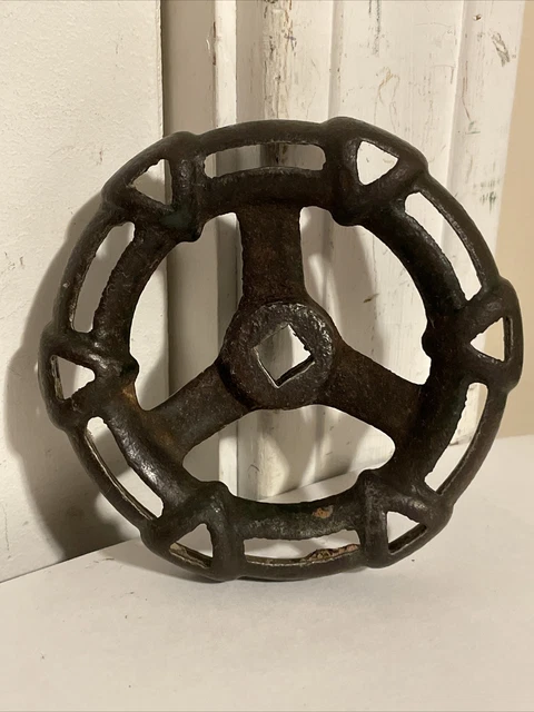 VINTAGE CAST-IRON VALVE handle steam punk industrial art £7.99 ...