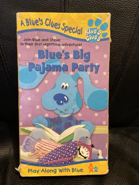 BLUE’S CLUES - Blue’s Big Pajama Party VHS 1999 Play Along With Blue ...
