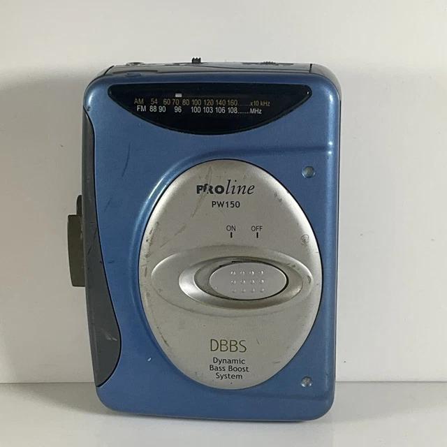WALKMAN STYLE PORTABLE Cassette Player - Proline PW150 - DBBS & AM/FM ...