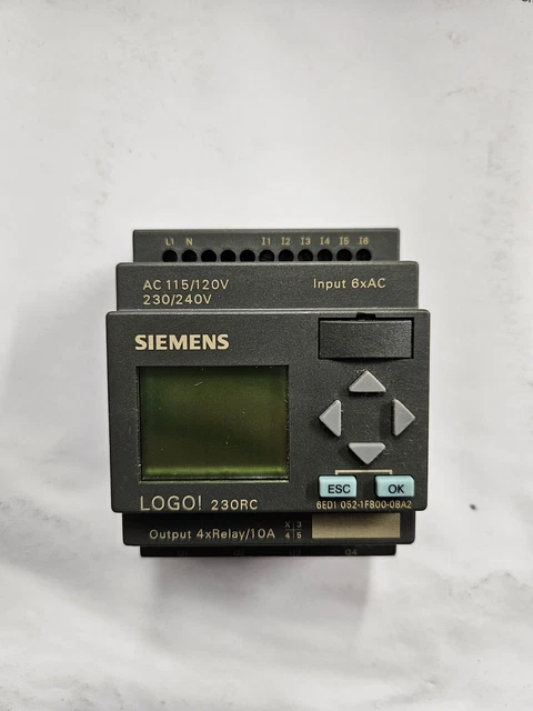 SIEMENS LOGO! 230RC 6ED1 052-1FB00-0BA2 6 input 4 Output 115/240vac EUR ...