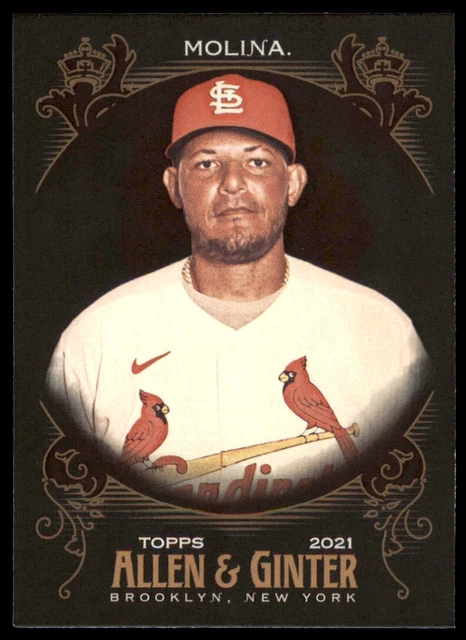 CARTE NOIRE YADIER Molina 2021 Topps Allen & Ginter X #91 Cardinals de ...