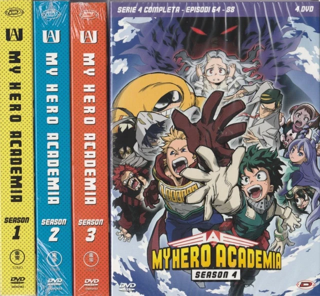 15 DVD MY HERO ACADEMIA 4 Box serie completa season stagione 1+2+3+4 ...