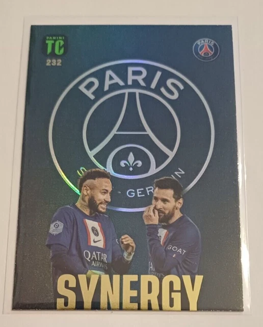 CARTE CARD N°232 SYNERGY Lionel MESSI NEYMAR JR. Paris PSG PANINI TOP ...