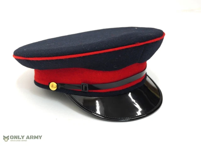 BRITISH ARMY NO1 No2 Peak Cap Dress Uniform Black Red Royal Hat ...
