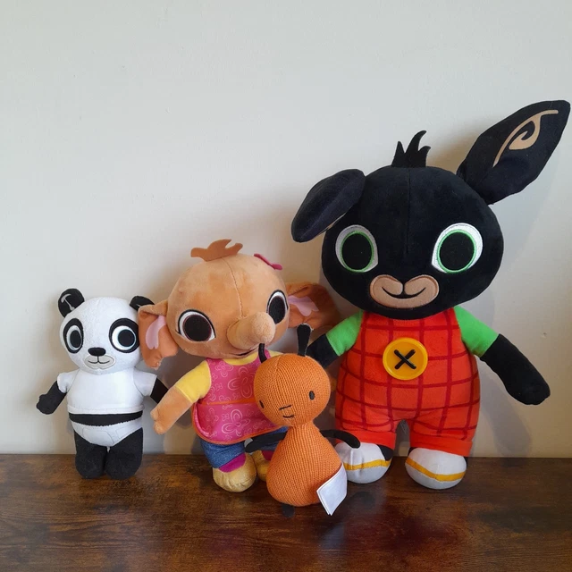 CBEEBIES BING BUNNY Soft Plush Toy Bundle Talking Bing & Sula Plus Flop ...