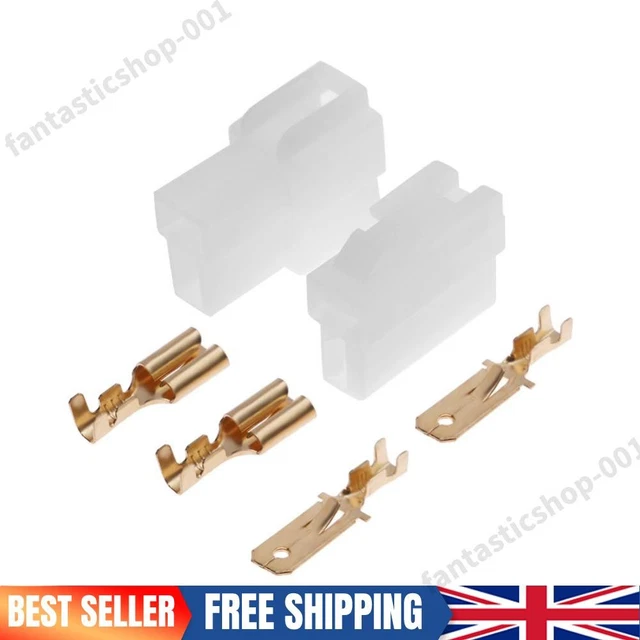 2 PIN MALE Female Connector for VHF/UHF DC Power Adapter for Kenwood ...