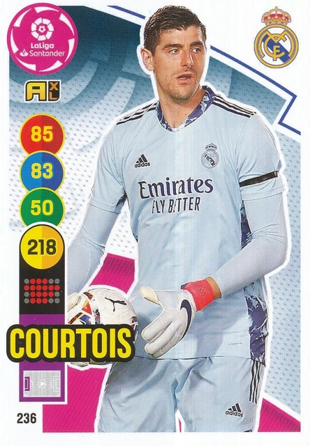 236 THIBAUT COURTOIS # Belgique Real Madrid Card Panini Adrenalyn Liga ...