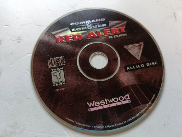 PC CD ROM Command And Conquer Red Alert Allied - Disc Do Disc Only $14. ...