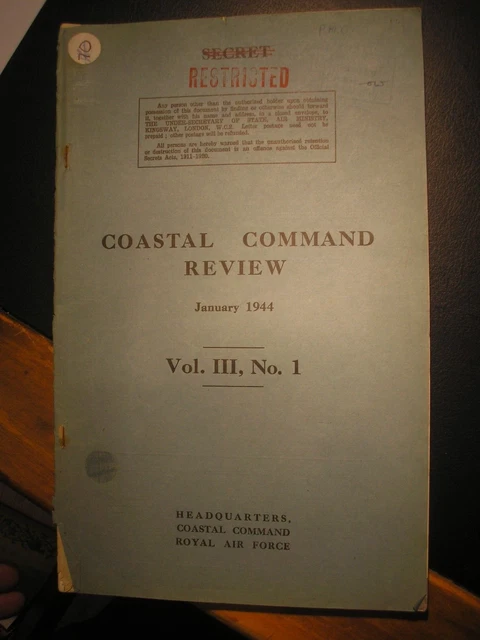 RAF COASTAL COMMAND Review 1944 British Military History Germany U-Boat ...