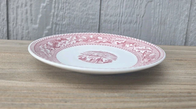 VINTAGE 1965 RED Pink Royal Ironstone Memory Lane Saucer - 6 1/8” $16. ...