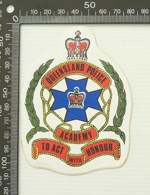 VINTAGE QUEENSLAND POLICE Academy Crest Qld Logo Advertising Promo ...