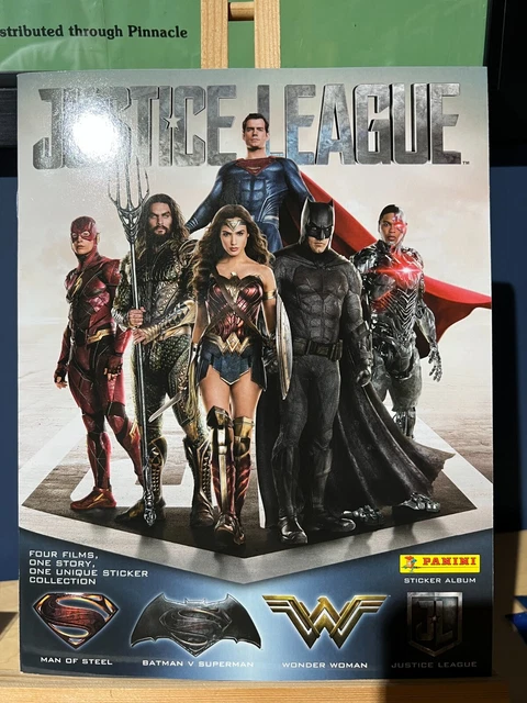 PANINI JUSTICE LEAGUE sticker album COMPLETE inc poster & original bag ...