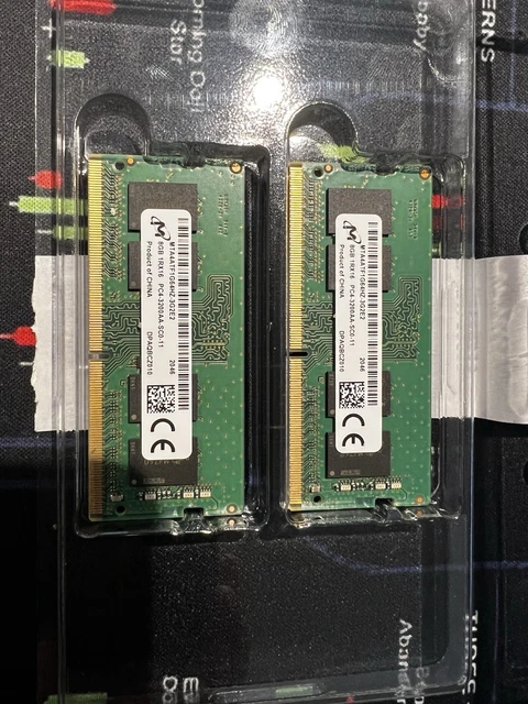 MICRON 16GB-(8GB X2 )- MTA4ATF1G64HZ-3G2E2-PC4-25600 DDR4-3200 SODIMM ...