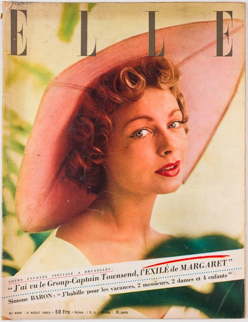 DANY ROBIN GIVENCHY Peter Townsend ELLE magazine 3 August 1953 PRINCESS ...