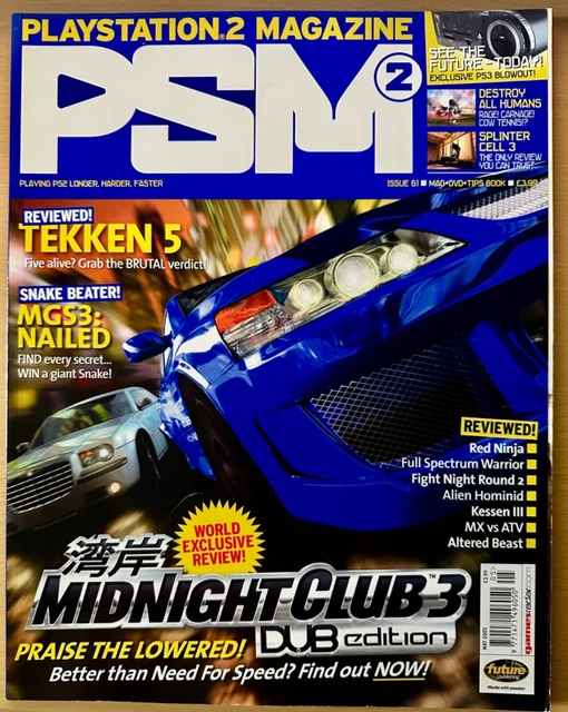 PSM2 PLAYSTATION MAGAZINE #61 May 2005 | Midnight Club 3 | Tekken 5 ...