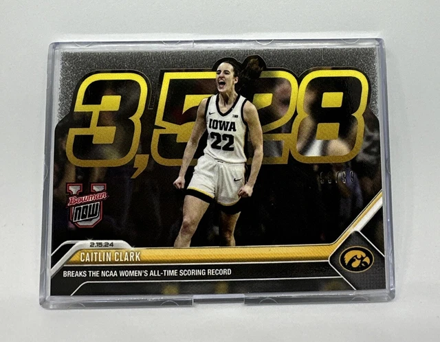 CAITLIN CLARK ALL-TIME Scoring - Die Cut 99/99 Topps Now RARE LIMITED ...