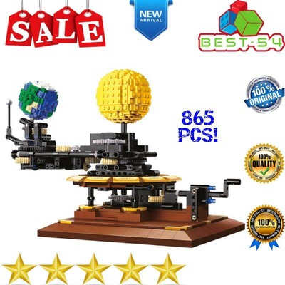 BUILDING BLOCKS MOC The Solar System Earth Sun Clock Bricks DIY Model ...