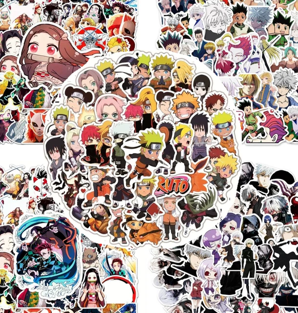 STICKER BOMB 50X - CHOOSE YOUR ANIME - Naruto Demon Slayer Jujutsu ...