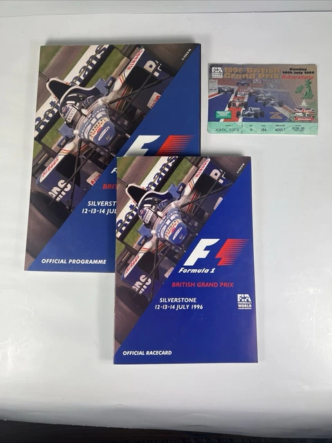 FORMULA 1 BRITISH Grand Prix Silverstone Official Programme 1996 ...