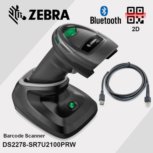 ZEBRA DS2278-SR7U2100PRW WIRELESS Bluetooth Handheld USB 2D Barcode ...