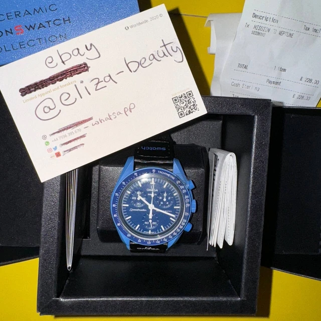 OMEGA X SWATCH Moonwatch Mission To Neptune Ricevuta Bioceramica ...