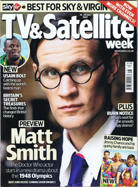 TV & SATELLITE Week UK Magazine DR WHO Matt Smith July 2012 £5.00 ...