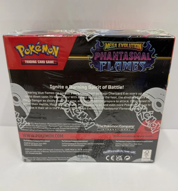 ON-HAND POKEMON TCG PHANTASMAL FLAMES MEGA EVOLUTION BOOSTER BOX ...